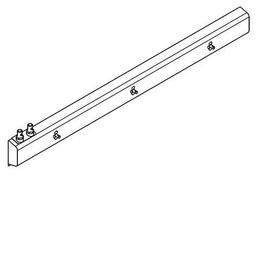 KWC Aquarotter Armatureneinheit, Edst., W.-Mont., 3 Waschpl&auml;tze, 1800 mm, Wasser ob. li, 2030072655 2030072655