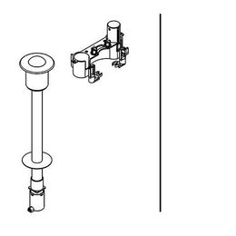 KWC Aquarotter Bet&auml;tigung, f&uuml;r WC-Sp&uuml;lkasten, pneumatisch, Hinterwandmontage, 3600005033 3600005033