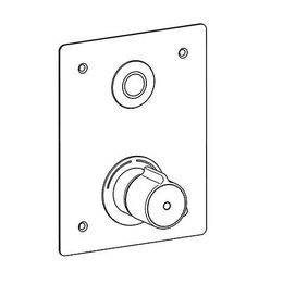 KWC Aquarotter Duscharmatur, F5, elek., Thermostat, UP, F-Set, 2xBypass, Spez.-Schr., 24 VDC, 360000 3600005875