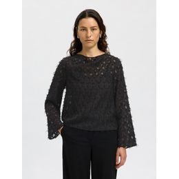 Selected Bluse 'SLFMARION' Damen Größe L schwarz