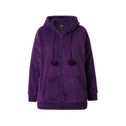 Ulla Popken Zip-Up Hoodie female Purple size 58-60