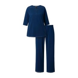 Ulla Popken Pajama female Blue size 66-68
