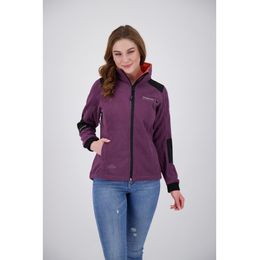 deproc Fleecejacke 'CANADA Wo' Damen Gr&ouml;&szlig;e 6XL beere