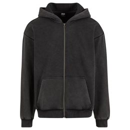 Urban Classics Zip-Up Hoodie male Black size XL