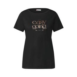 Street One T-Shirt Damen Gr&ouml;&szlig;e L brokat / schwarz