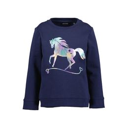 Blue Seven Sweatshirt M&auml;dchen Gr&ouml;&szlig;e 92 ultramarinblau / hellblau / gelb / lila