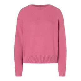 More & More More & More Rundhalspullover mit Struktur oversized in berry rose | Gr.: 44