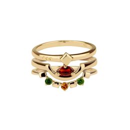Carolin Stone 925/- Sterling Silber in gelb | Gr.: 55