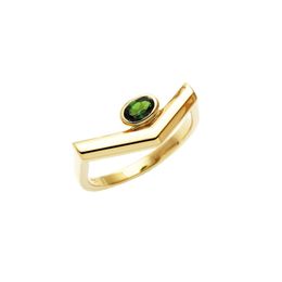 Carolin Stone 925/- Sterling Silber in gelb | Gr.: 52