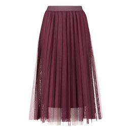 BETTY & CO BETTY & CO Midirock mit Plissee in Dark Aubergine | Gr.: 42