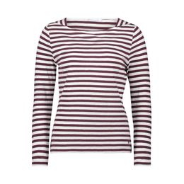 BETTY & CO BETTY & CO Ringelshirt mit U-Boot-Ausschnitt in Cream/Dark Red | Gr.: L