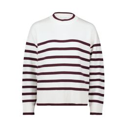 BETTY & CO BETTY & CO Strickpullover mit Streifen in Cream/Dark Red | Gr.: 40