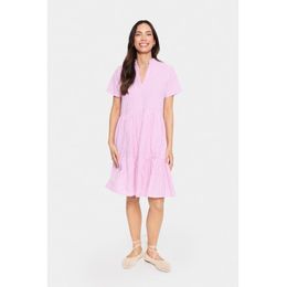 Saint Tropez Kleid ElmikoSZ A-shape in Fandango Pink White Stripe | Gr.: S