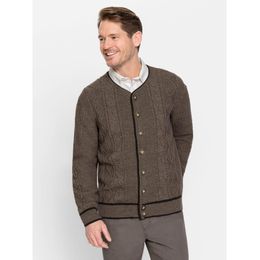WITT WEIDEN Strickjacke in dunkeltaupe-meliert | Gr.: 56/58