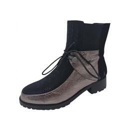 2GO FASHION Schn&uuml;rstiefel in Schwarz | Gr.: 39