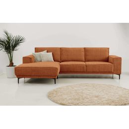 Ecksofa OTTO HOME, B:280cm H:85cm T:152cmbrick, 100% Polyester, Wohnzimmer, Sofas, "Polsterecke Oland, Struktur, Flachgewebe, Luxus-Microfaser,