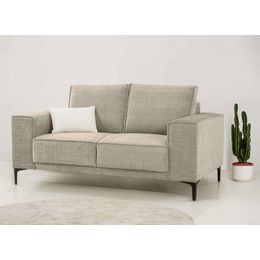 2-Sitzer OTTO HOME, B:164cm H:85cm T:83cmcream, 100% Polyester, Sofas, "Kompaktsofa Oland, Struktur, Flachgewebe, Luxus-Microfaser, Boucle", 164 cm,