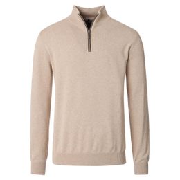 Troyer Casamoda "Casamoda Troyer uni", Herren, Gr. XXL, beige, 100% Baumwolle, Pullover Troyer