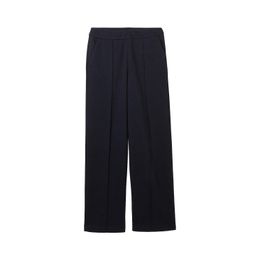 Tom Tailor Damen Lea Straight Leg Hose, blau, Uni, Gr. 38/30