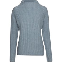 Brigitte von Sch&ouml;nfels Brigitte von Sch&ouml;nfels Gerippter Kaschmir Stehkragenpullover Bleu (Gr&ouml;&szlig;e: 36)