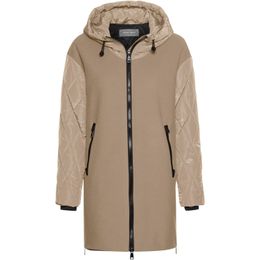 WHITE LABEL Materialmix-Winterjacke Beige (Gr&ouml;&szlig;e: 44)