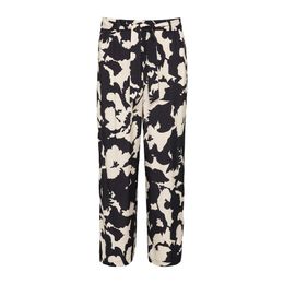 comma, COMMA Hose Damen Gr&ouml;&szlig;e 48 creme / schwarz