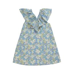 Vero Moda Girl Kleid 'VMFIA' M&auml;dchen Gr&ouml;&szlig;e 140 blau / gelb / ros&eacute; / wei&szlig;