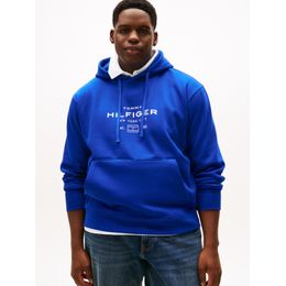 Tommy Hilfiger Big & Tall Kapuzensweatshirt "GRAPHIC HOODIE", Herren, Gr. 3XL, wedge blau, Sweatware, Obermaterial: 63% Baumwolle, 37% Polyester, TOMMY HILFIGER BIG & TALL, unifarben, regular fit normal, Rundhals, eingesetzt Rippb&uuml;ndchen, Sweatshirts, Gro&szlig;e Gr&ouml;&szlig;en