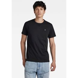G-Star Raw T-Shirt G-STAR "Nifous", Herren, Gr. XXL, schwarz (dk schwarz), Jersey, Obermaterial: 100% Baumwolle, unifarben, regular fit normal, Rundhals, Shirts, Rundhals, mit Rippeinsatz