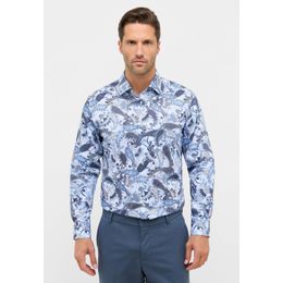 Langarmhemd Eterna "MODERN FIT", Herren, Gr. 40, Normalgr&ouml;&szlig;en, blau, Twill, 100% Baumwolle, tailliert, Manschette, Hemden, NON IRON (b&uuml;gelfrei)