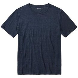 Knowledge Cotton Apparel Herren-T-Shirt Leinen L Navy