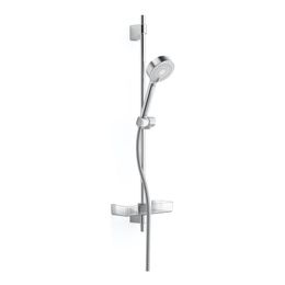 Hansa Basicjet Brausegarnitur mit Stange und Ablage, 3 Strahlarten, 44780133,