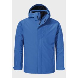Sch&ouml;ffel Doppeljacke SCH&Ouml;FFEL "Hiking 3in1 Jacket Style Tamina MNS", Herren, Gr. 48, blau (8405, blau), Aussenjacke Oberstoff: Aussenseite: 100% Polyester; (Membran: Polyurethan); Futter: 100% Polyester; Futter Unteres R&uuml;ckenteil: 100% Polyester Innenjacke Oberstoff: 100% Polyester; Wattierung: 100% Polyester, regular fit, hoch geschlossener Ausschnitt, Jacken