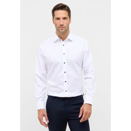 Langarmhemd Eterna "MODERN FIT", Herren, Gr. 42, Normalgr&ouml;&szlig;en, wei&szlig;, 100% Baumwolle, tailliert, Manschette, Hemden, NON IRON (b&uuml;gelfrei)