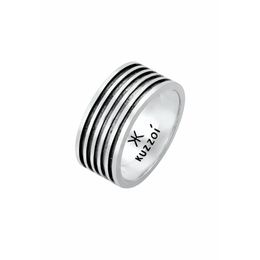 Kuzzoi Ring Herren Gr&ouml;&szlig;e 58 schwarz / silber