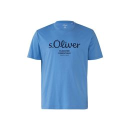 s.Oliver Men Big Sizes Shirt male Blue size 4XL