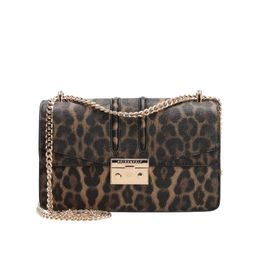 Seidenfelt Roros East-West - Umhängetasche 23 cm (black) in leo brown | Gr.: onesize