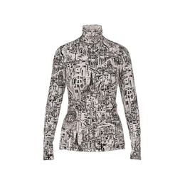 Marc Cain COLLECTIONS Longsleeve mit CITY-Motiv in Smoke | Gr.: 42