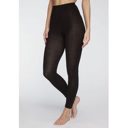 LAVANA basic Strickstrumpfleggings in 1x schwarz | Gr.: 36-38