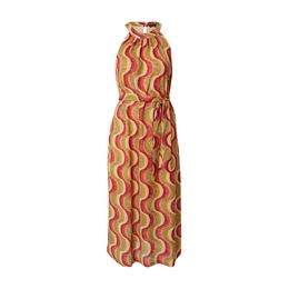 King Louie Kleid 'Virna' Damen Gr&ouml;&szlig;e 36 beige / hellgr&uuml;n / rot Winterkleid