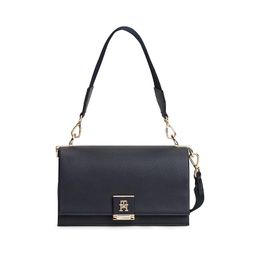 Tommy Hilfiger Umhängetasche »TH HER MED CROSSOVER CORP«, Damen Handtasche, Clutch, seitliche Besätzen in Tommy Farben dunkelblau