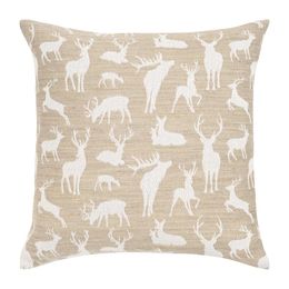 Pad Dekokissen »Herd« Made in Europe beige/white Obermaterial: 64% Baumwolle, 18% Polyacryl, 12% Polyester, 4% Wolle, 2% Viskose B/L: 45 cm x 45 cm