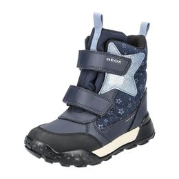 Geox Snowboots »Stiefelette Lederimitat/Textil« Navy 28 28 Verschluss: Klettverschluss