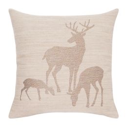 Pad Dekokissen »Deer Family« Made in Europe Obermaterial: 40% Polyester, 34% Baumwolle, 20% Polyacryl, 4% Wolle, 2% Viskose B/L: 45 cm x 45 cm