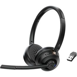 Creative PC-Headset »Chat Wireless, On-Ear-Headset Bluetooth oder 2.4 GHz Funkverbindung« Schwarz Ausgestattet mit einem geräuschunterdrückenden...