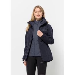 Jack Wolfskin 3-in-1-Funktionsjacke »BERGLAND 3IN1 JKT W« mit Kapuze grafit XL (46) XL (46) 3-in-1-Jacke