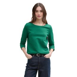 Tom Tailor Denim Sweatshirt mit gerafften Ärmeln Luscious Pine Green XS (34) XS (34) Shirt von Tom Tailor Denim