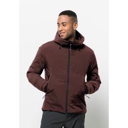 Jack Wolfskin Fahrradjacke &raquo;BIKE COMMUTE INS JKT M&laquo; mit Kapuze dark-maroon XL (54/56) XL (54/56) 2 hochgestellte H&uuml;fttaschen, 1 R&uuml;ckentasche