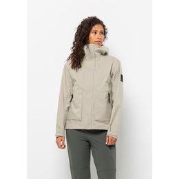 Jack Wolfskin Regenjacke »WANDERMOOD 3L JKT W« mit Kapuze dusty-grey XS (34) XS (34) Schultergurte zum Tragen als Rucksack