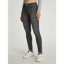 Tommy Jeans Skinny-fit-Jeans »NORA MR SKNY AH1280« mit Logo-Badge Denim Black1 26 - Länge 28 Länge 28 26 Damenjeans von Tommy Jeans